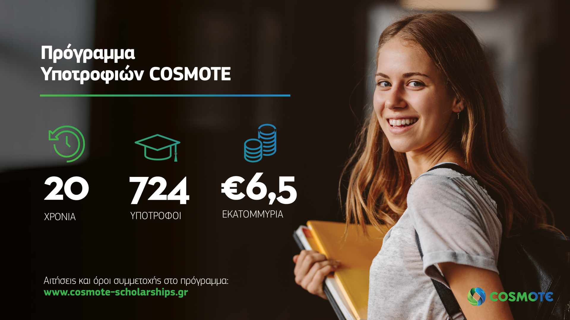 20 χρόνια Πρόγραμμα Υποτροφιών COSMOTE: Αιτήσεις συμμετοχής για φέτος ...