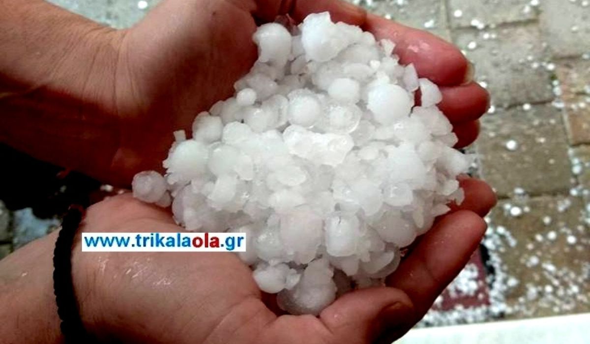 Τρίκαλα: Άλλαξε το σκηνικό του καιρού – Χαλάζι σε μέγεθος… φουντουκιού ...
