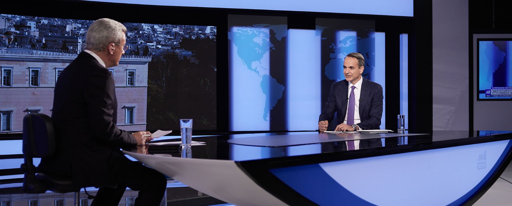 Μητσοτάκης στον ΑΝΤ1: «Λίγο πριν τις κάλπες έπεσαν οι μάσκες ...