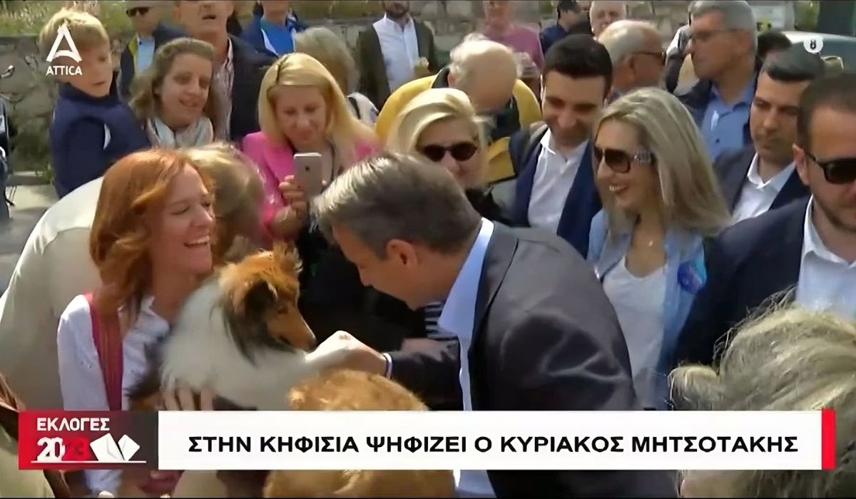 Κυριάκος Μητσοτάκης: Η «χειραψία» με… σκύλο στην Κηφισιά (video ...