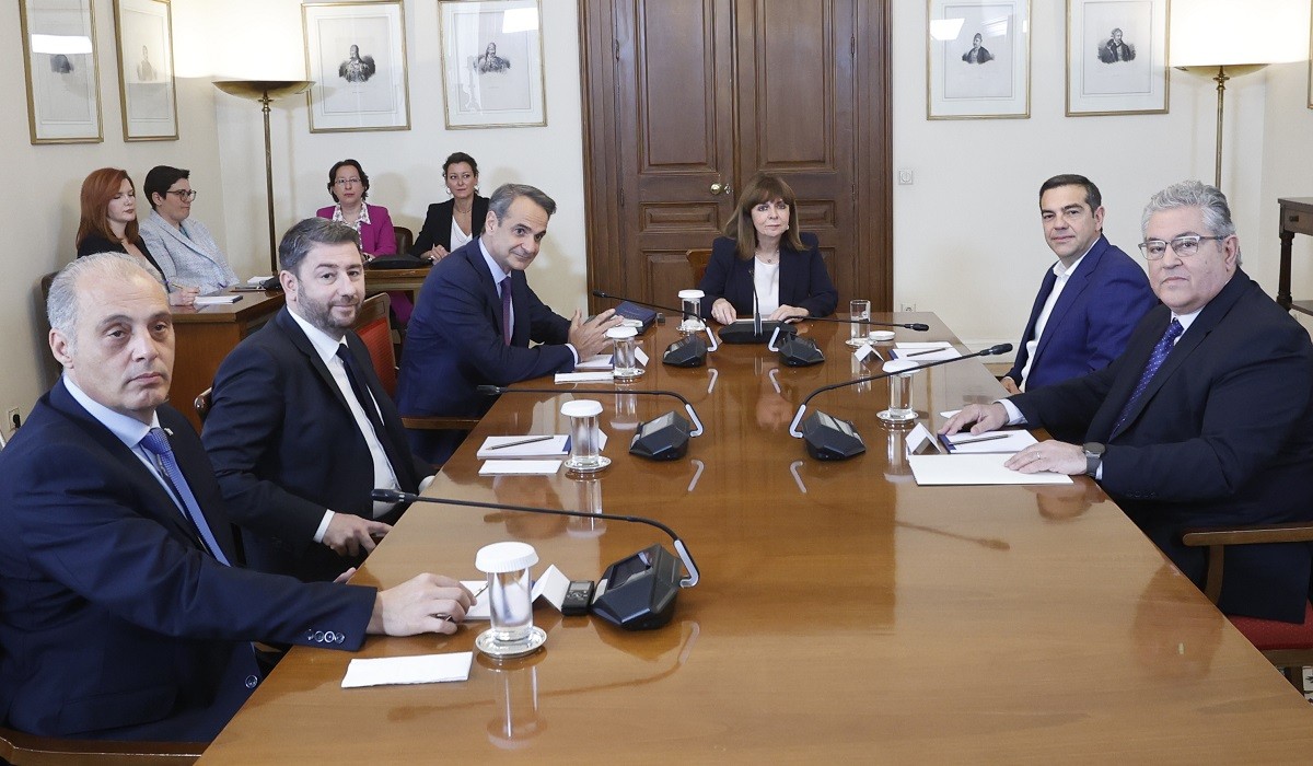 Εκλογές 2023: Τι είπαν οι πολιτικοί αρχηγοί στη σύσκεψη – Το «πηγαδάκι ...