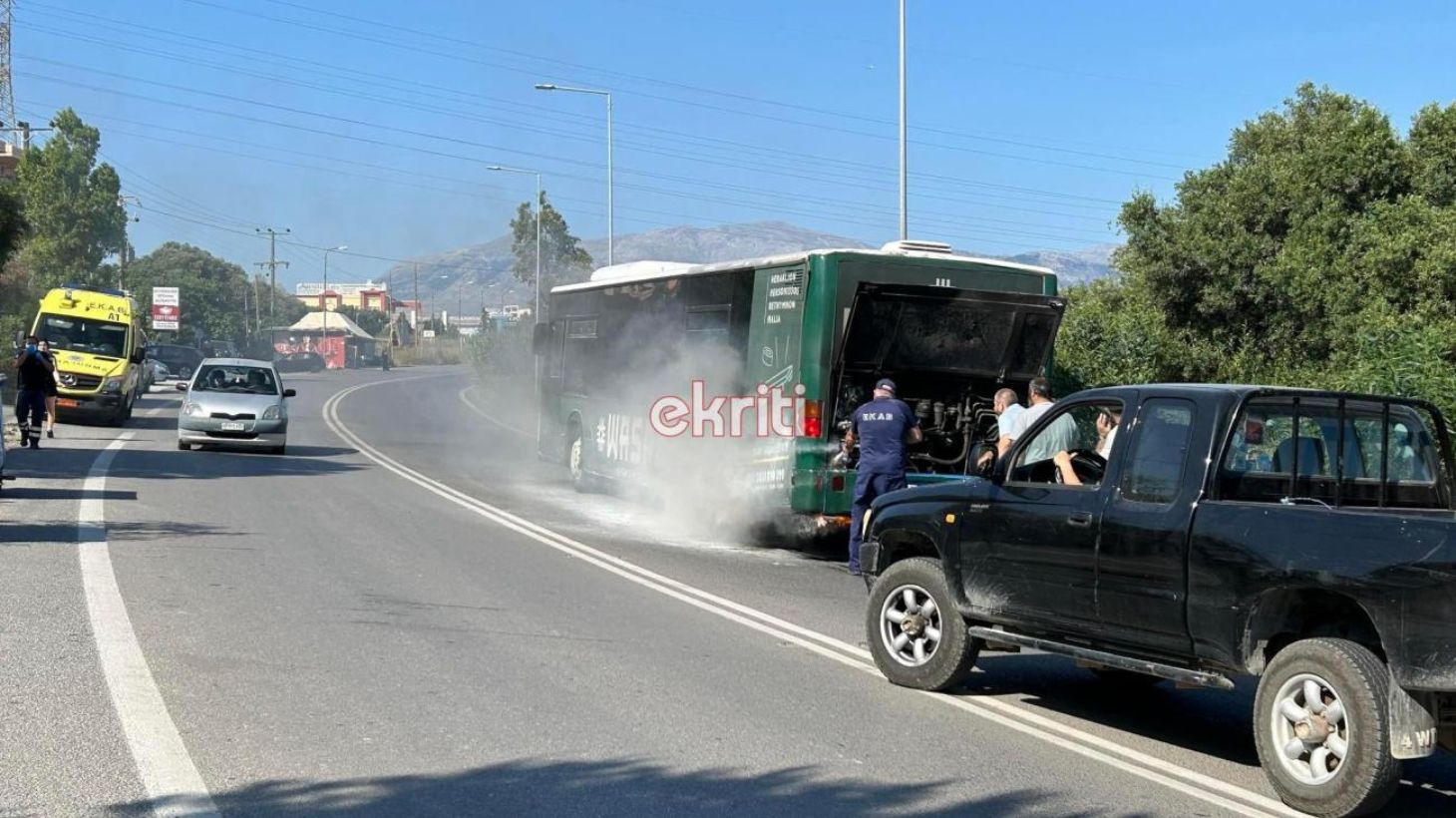 Ηράκλειο: Φωτιά σε λεωφορείο του αστικού ΚΤΕΛ – Τρόμαξαν οι επιβάτες ...