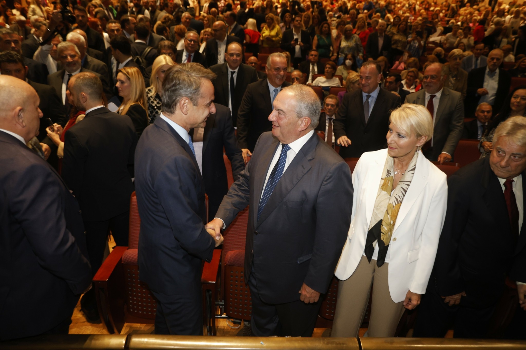 Μητσοτάκης με Καραμανλή και Σαμαρά στην εκδήλωση μνήμης για τη Μαριέττα ...