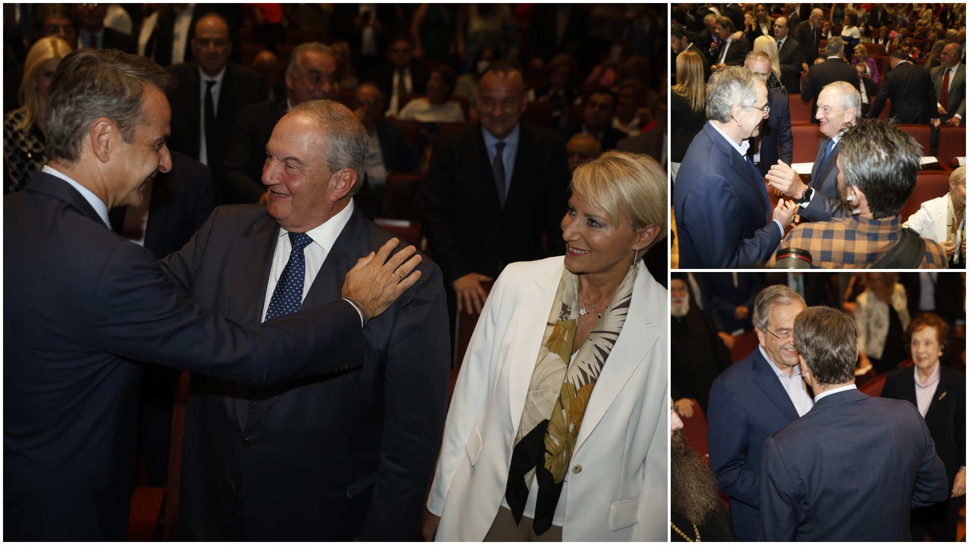 Μητσοτάκης με Καραμανλή και Σαμαρά στην εκδήλωση μνήμης για τη Μαριέττα ...