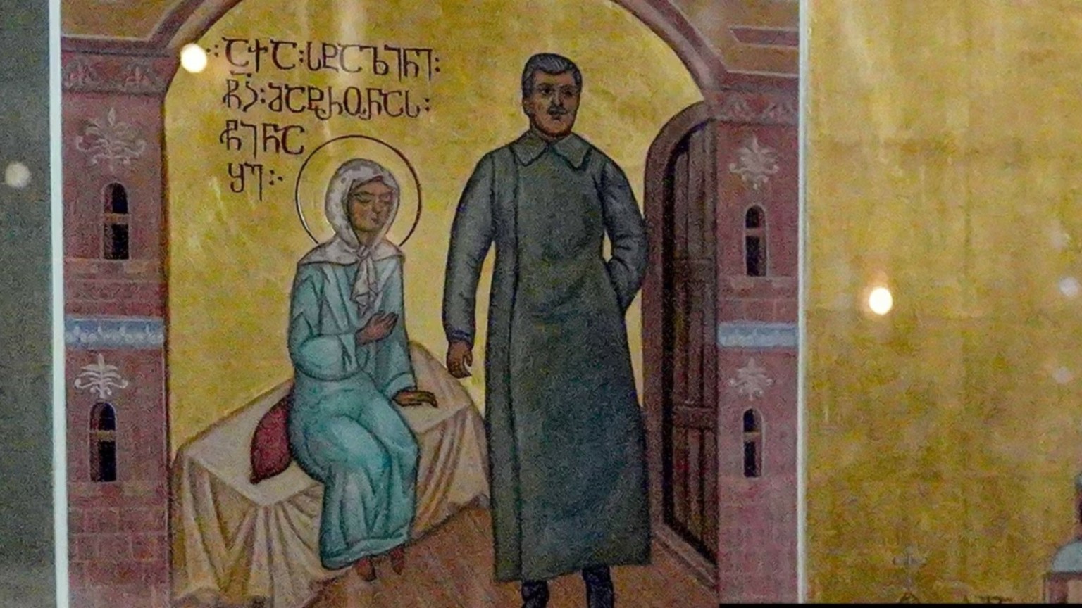 Εικόνα με τον Στάλιν να τον ευλογεί η Αγία Ματρώνα της Μόσχας στον ...