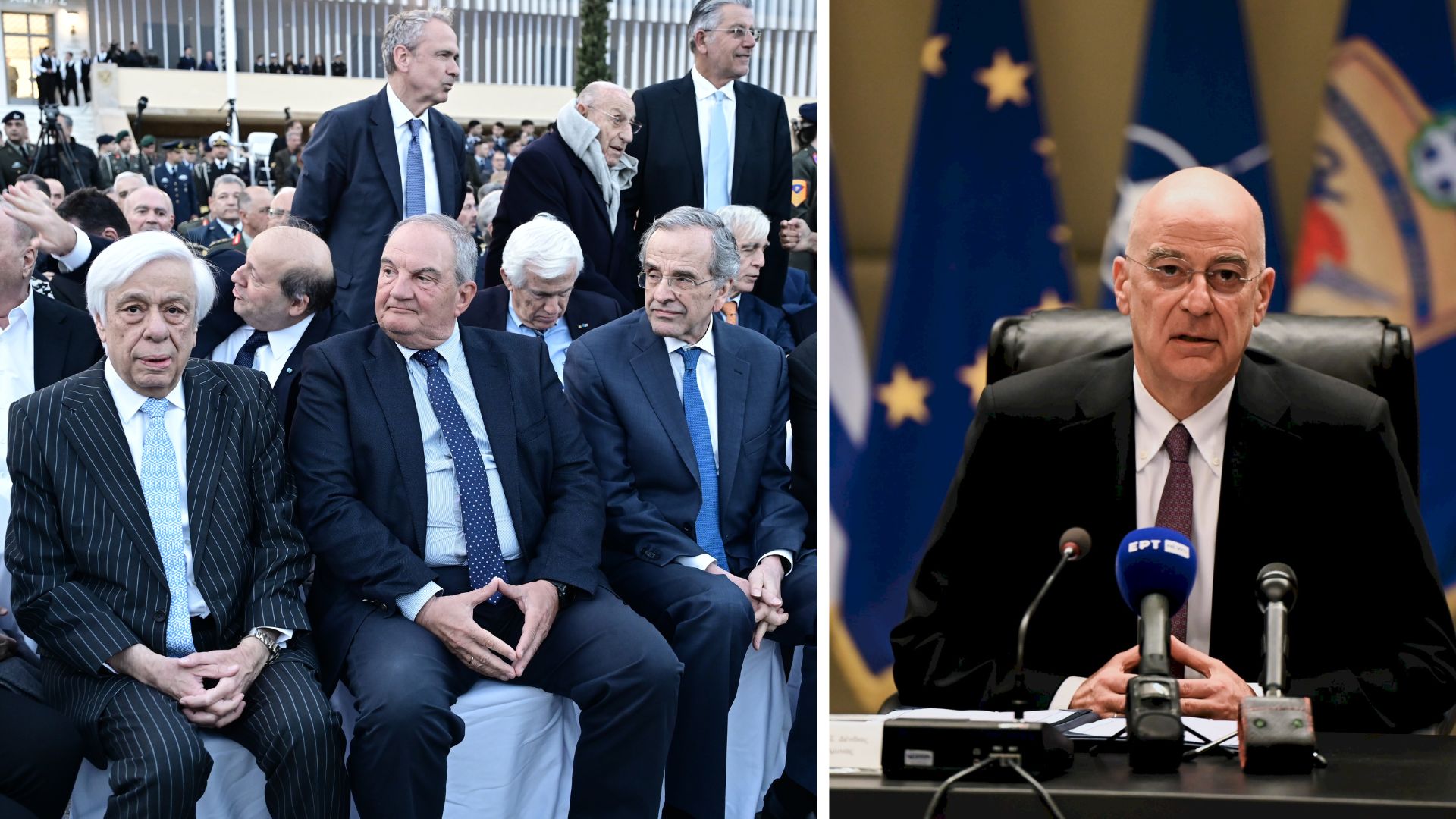 Καραμανλής, Σαμαράς, Παυλόπουλος και Κακλαμάνης σε εκδήλωση του Δένδια ...