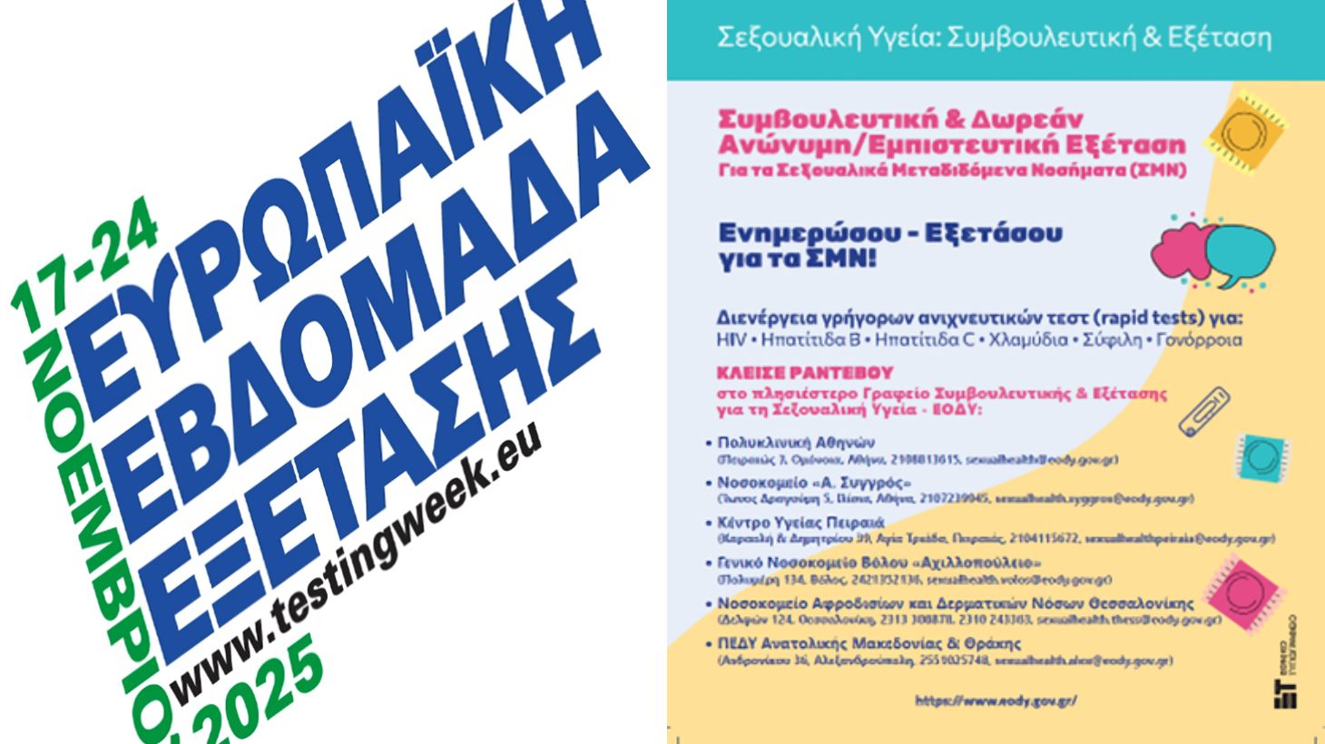 ΕΟΔΥ για Ευρωπαϊκή Εβδομάδα Εξέτασης για Σεξουαλικώς Μεταδιδόμενα ...